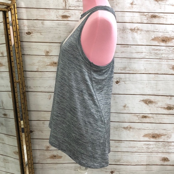 Athleta | Tops | Athleta Grey Heather Utopia Mesh Inset Tank | Poshmark